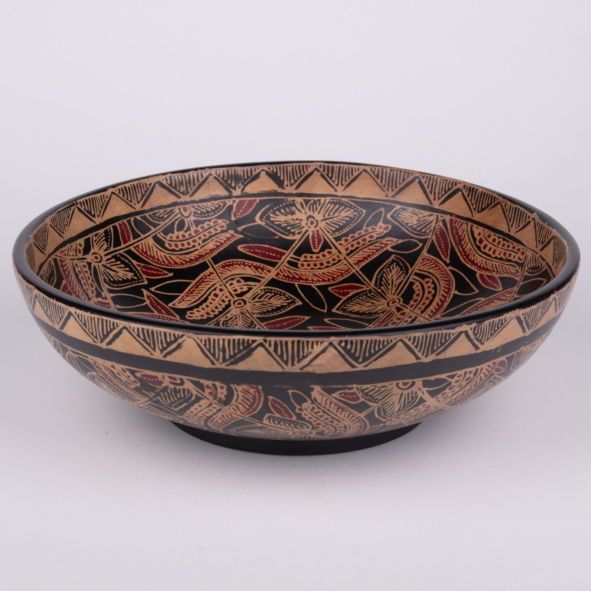 Large Stunning Batik Wooden Salad Bowl – From Bali to Us