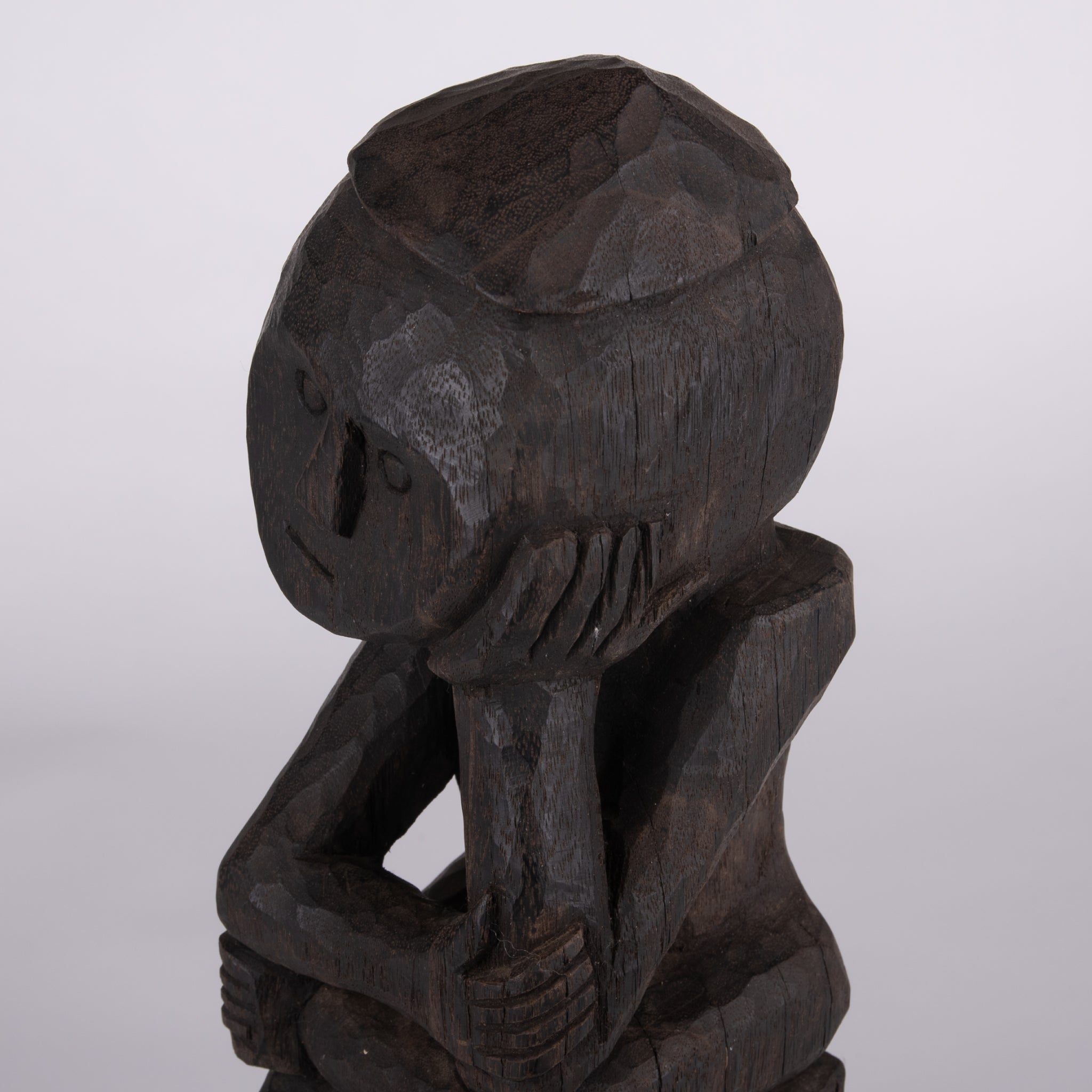 Primitive Thinking Man Carving Large – From Bali to Us