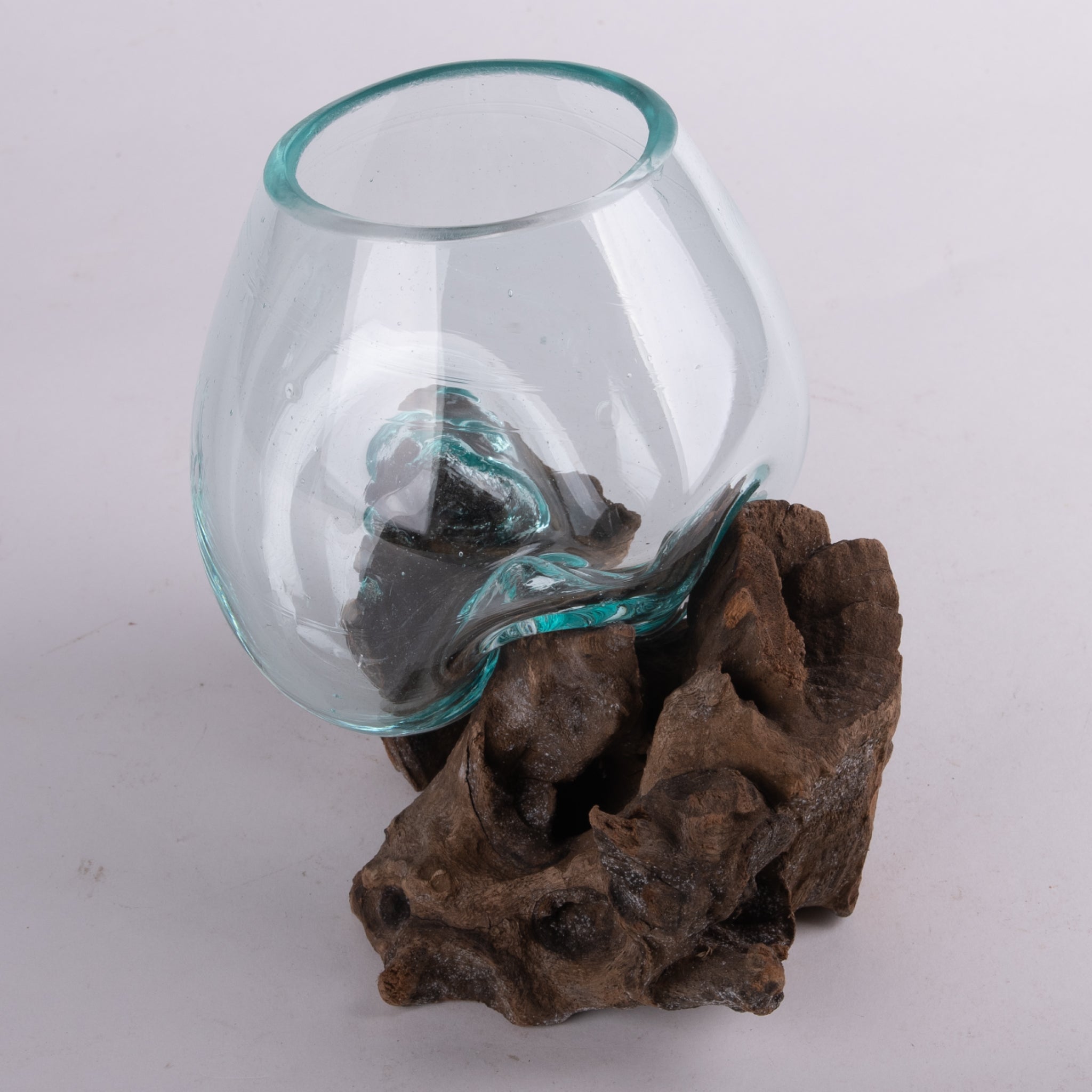 Melted Glass & Wood Sculpture – From Bali to Us