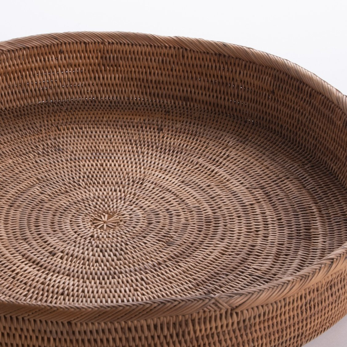 Circular Tray Handwoven Rattan Spiral - Larger – From Bali to Us